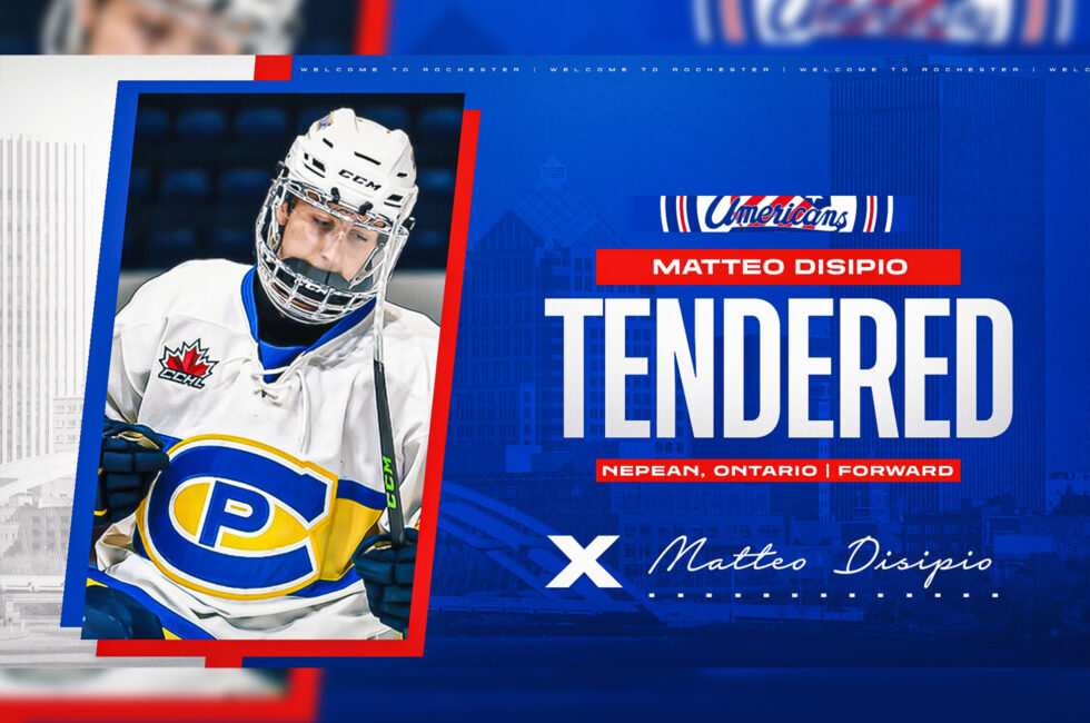 Rochester Jr. Americans Tender one of the CCHL’s Leading Scorers Matteo ...